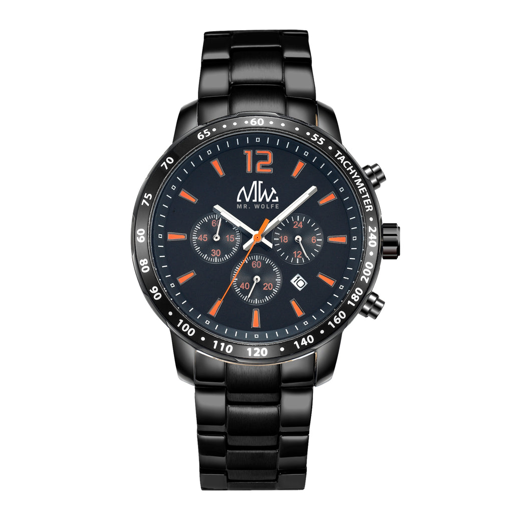 ALPHA "BLACK" - METAL — Mr Wolfe Watches